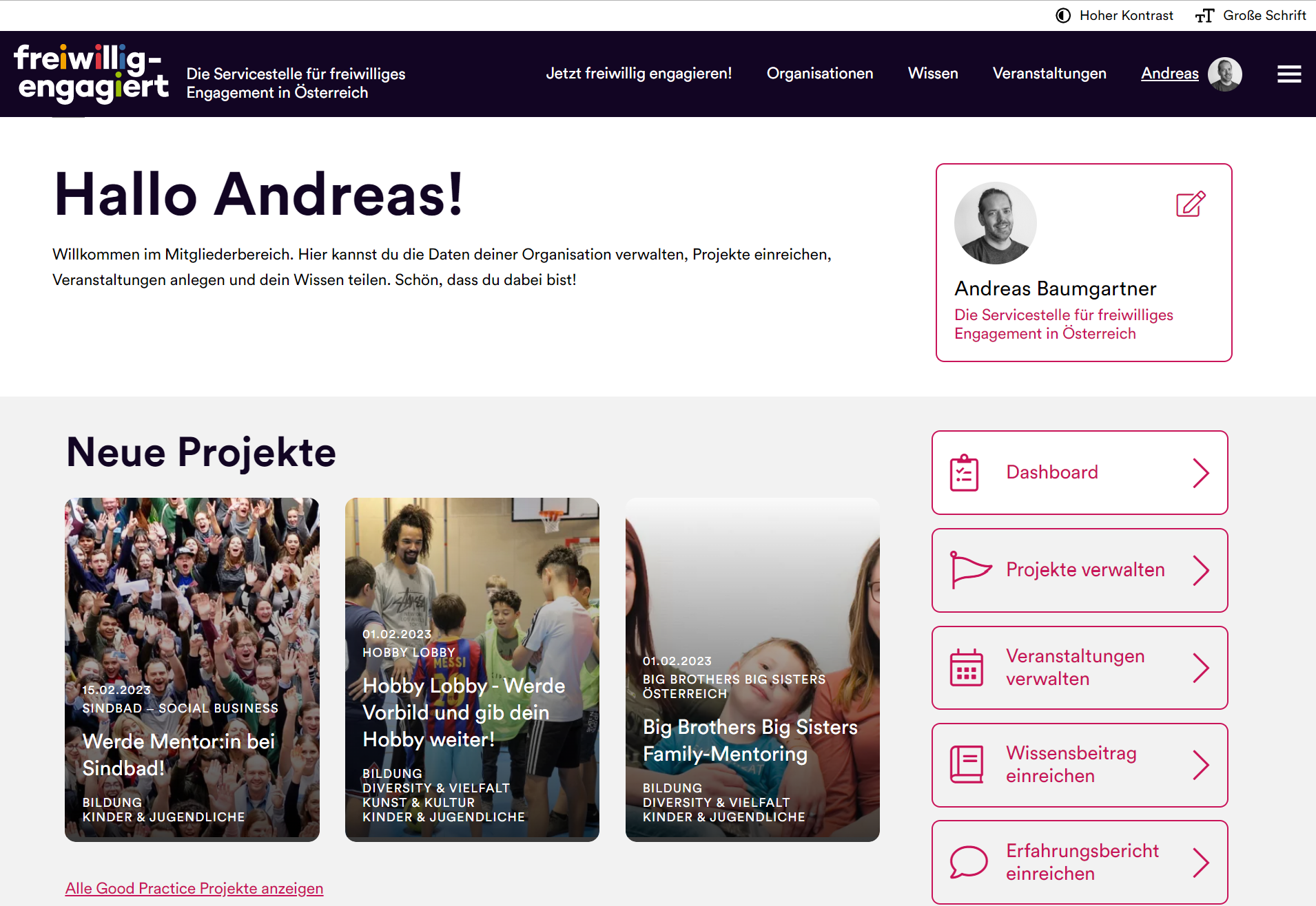 Freiwillig-engagiert.at - Freiwilligenweb